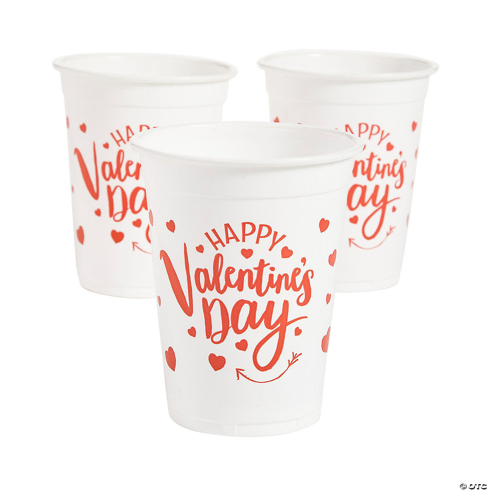Valentine's Day 16oz. Plastic Cups - 25ct. – HornerNovelty