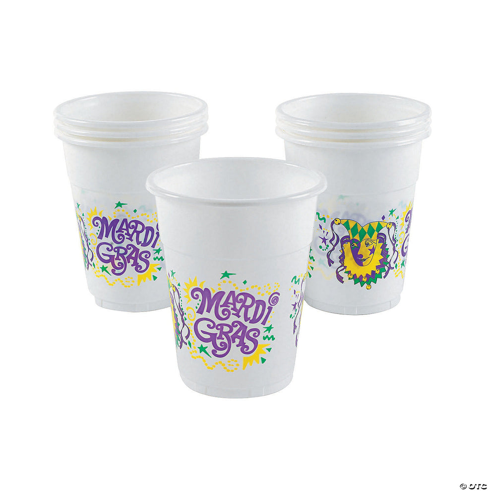 Plastic 16oz. Mardi Gras Cups - 25ct. – HornerNovelty