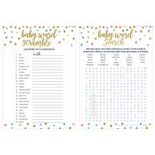 Baby Shower 2-in-1 Word Game – HornerNovelty