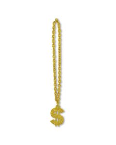 JUMBO GOLD DOLLAR SIGN CHAIN NECKLACE – HornerNovelty