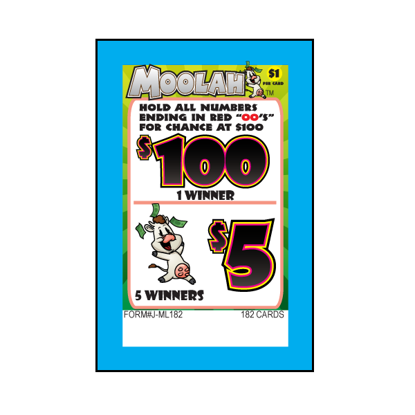 MOOLAH PULL TAB 182 TICKETS – HornerNovelty