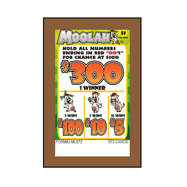 MOOLAH PULL TAB 973 TICKETS – HornerNovelty