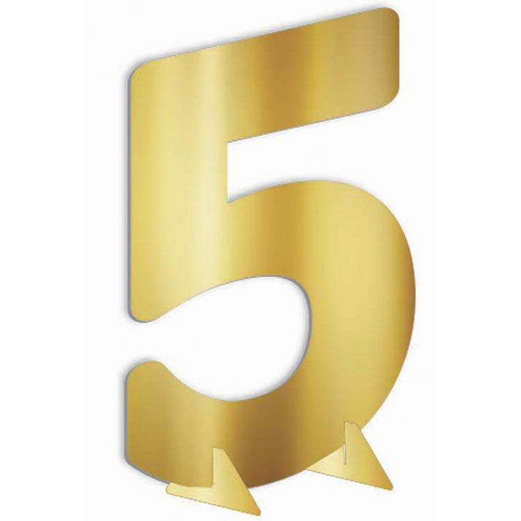 24″ Gold Metallic Number 5 – HornerNovelty