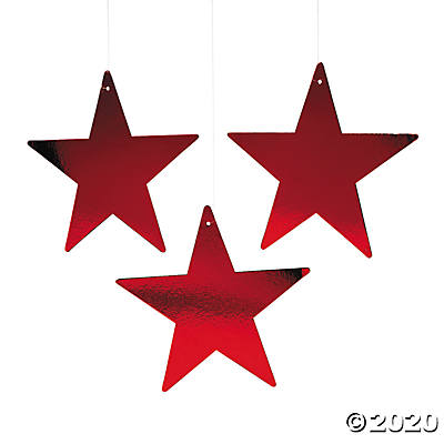 12" Metallic Red Star Cutouts – HornerNovelty